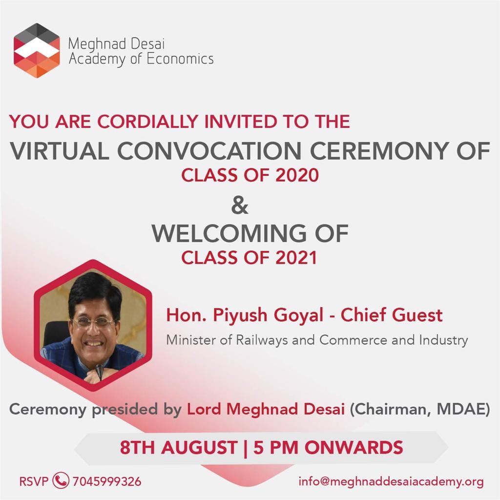 Convocation Ceremony of Class of 2020 - Meghnad Desai Academy of ...